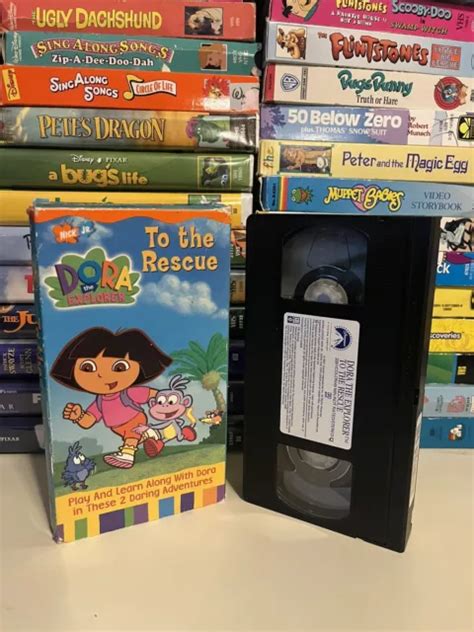 Dora The Explorer To The Rescue Vhs Tape Nick Jr Orange Tape