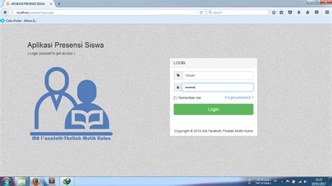 aplikasi presensi siswa berbasis website terintegrasi sms gateway