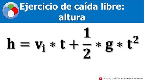 CAÍDA LIBRE ALTURA utilizando tres formulas YouTube
