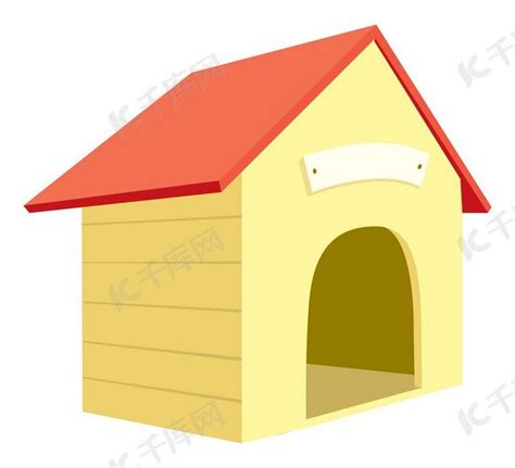 空狗屋或狗窝的卡通插图背景图片免费下载 海报banner 高清大图 千库网 图片编号6306424
