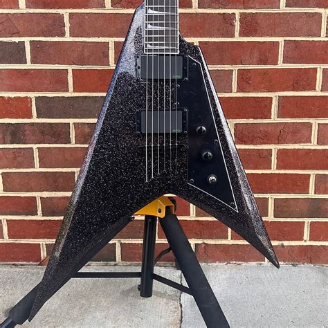 ESP LTD Kirk Hammett KH V Black Sparkle EMG Bone Breaker Reverb