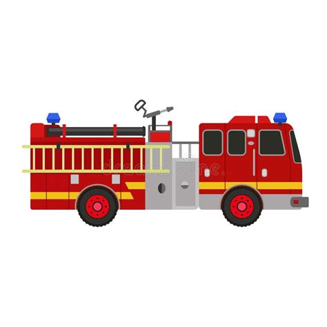 Icono Del Cami n Del Bombero Estilo Plano Ilustración del Vector