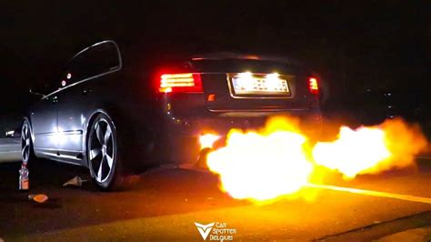 Stage 3 Audi A4 B6 350hp INSANE FLAME THROWER 2 STEP ANTI LAG