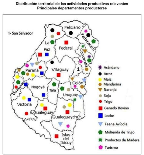 mapa entre ríos actividades productivas Mapas La patagonia argentina