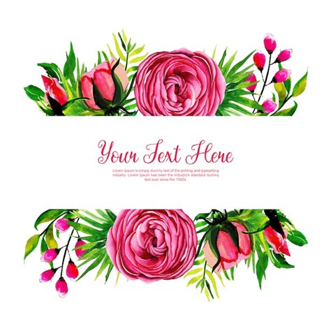 Fundo Floral Moldura Aquarela Vetor Gr Tis