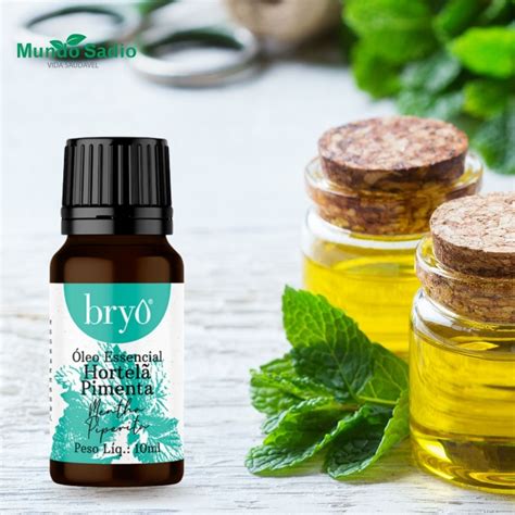 ÓLEO ESSENCIAL DE HORTELÃ PIMENTA 10ML BRYO Mundo Sadio I Vida Saudável