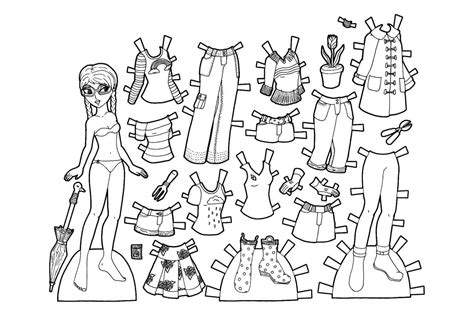 Desenhos De Boneca De Papel Para Colorir Pintar E Imprimir