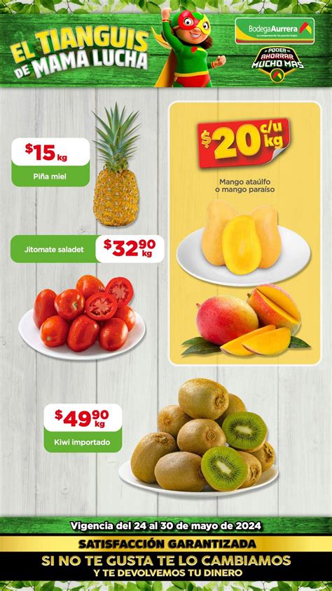 Ofertas Bodega Aurrerá Tianguis de frutas y verduras al 30 de mayo 2024