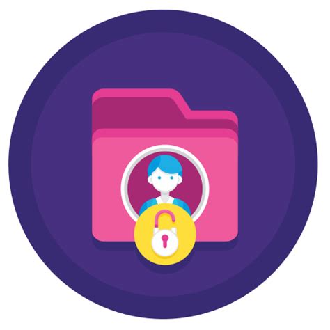 Personal Data Flaticons Flat Circular Icon