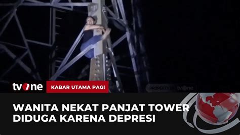 Diduga Depresi Seorang Wanita Di Balikpapan Nekat Panjat Tower