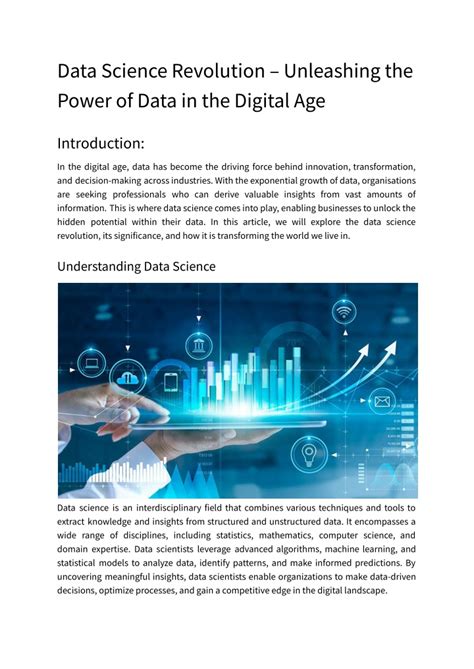 ppt data science revolution unleashing the power of data in the digital age 1 powerpoint