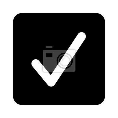 Square Checkbox Or Check Box Flat Icon For Apps And Websites Wall