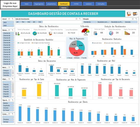 Planilha De Contas A Receber Em Excel Planilhas Prontas