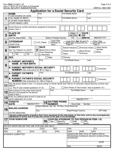 2021 2024 Form SSA SS 5 Fill Online Printable Fillable Blank PdfFiller