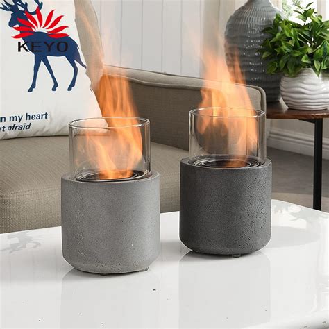 Indoor Mini Personal Table Top Fire Pit Portable Fire Bowl Round