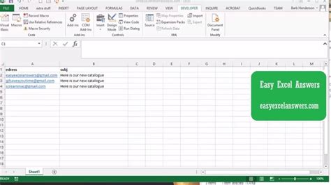 send to an email list in excel with one attachment excel computer programming microsoft excel