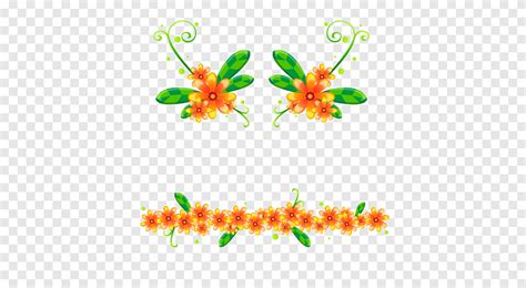 Flor de laranjeira linha divisória de flor de laranjeira laranja