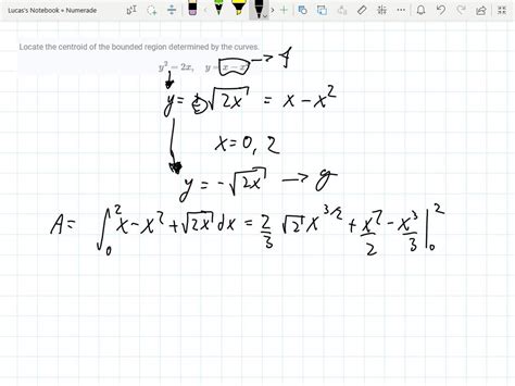 solved determine by direct integration the coordinates of the centroid of the shaded area formed
