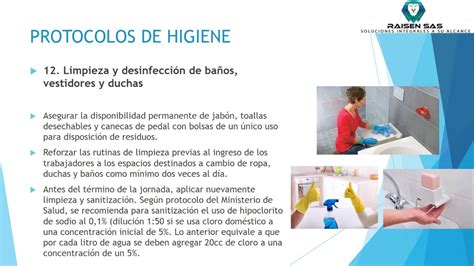 PROTOCOLOS DE HIGIENE 12 Limpieza y desinfección de baños vestidores