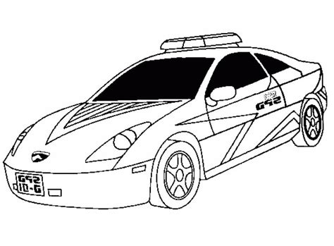 Desenhos de Carro da Polícia 3 para Colorir e Imprimir ColorirOnline
