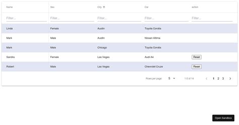 devextreme react grid for material ui codesandbox