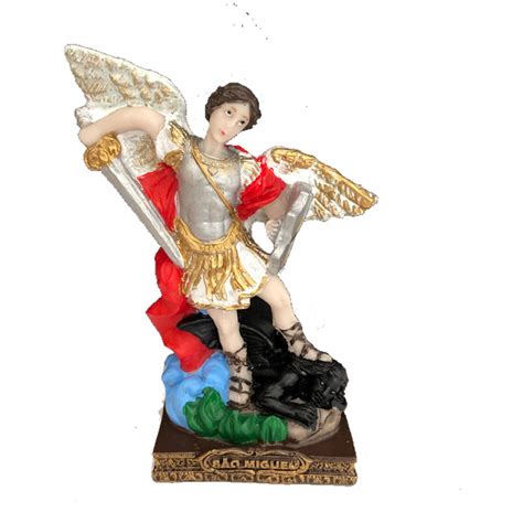 Anjo São Miguel Arcanjo Resina 14 cm Imagem Religião Igreja