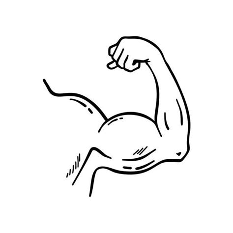 Bodybuilder Muscle Flex Arm Vector Illustration Vector Illustration