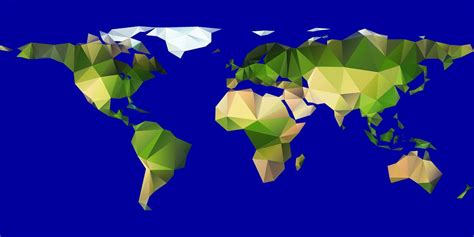 Vector Polygon World Map Behance