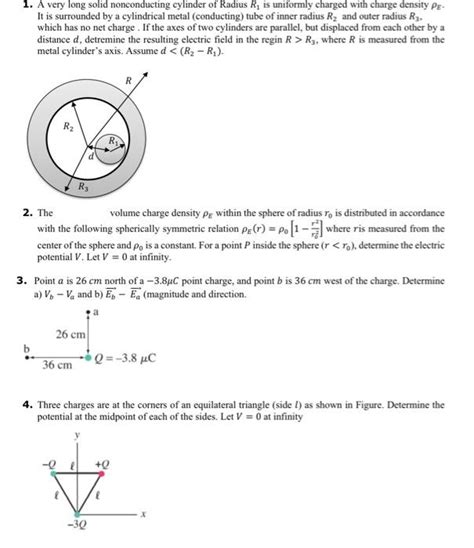 Solved A Very Long Solid Nonconducting Cylinder Of Radius Chegg