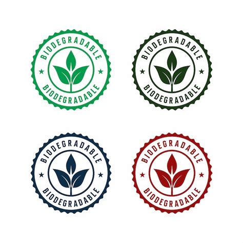 Premium Vector Bioplastic Biodegradable Icon Round And Green Symbol
