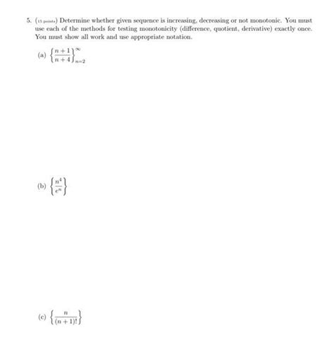 solved 2 12 point give examples of sequences satisfying