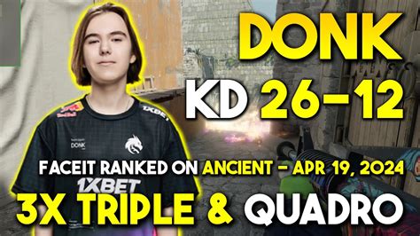 Donk On Ancient X Triple Quadro Kill Faceit Cs Ranked