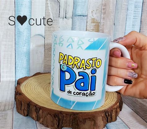 Caneca padrasto é pai de coração SOcute