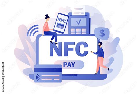 NFC Payment Tiny People Use POS Terminal And Payment Systems