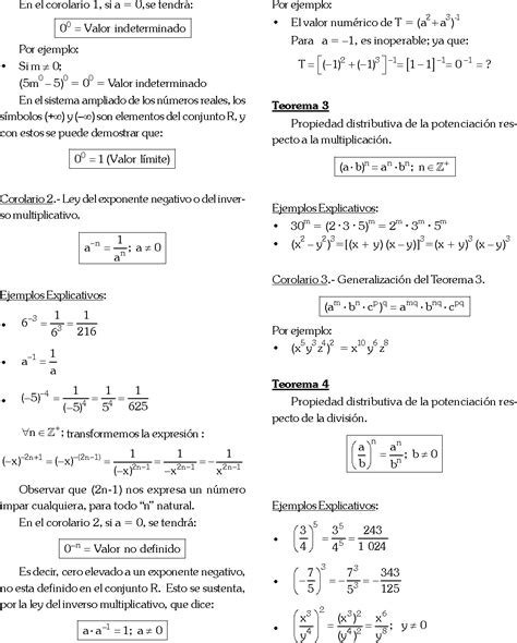 Teoria De Exponentes Ejercicios Resueltos Pdf