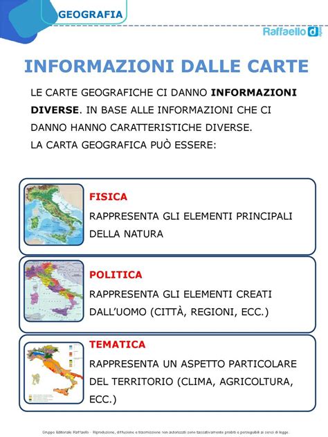 Classe Terza Geografia Le Carte Geografiche Mappe Concettuali