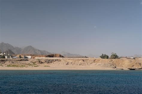 Rotes Meer Im Golf Von Aqaba Umgeben Von Den Bergen Der Sinai Halbinsel
