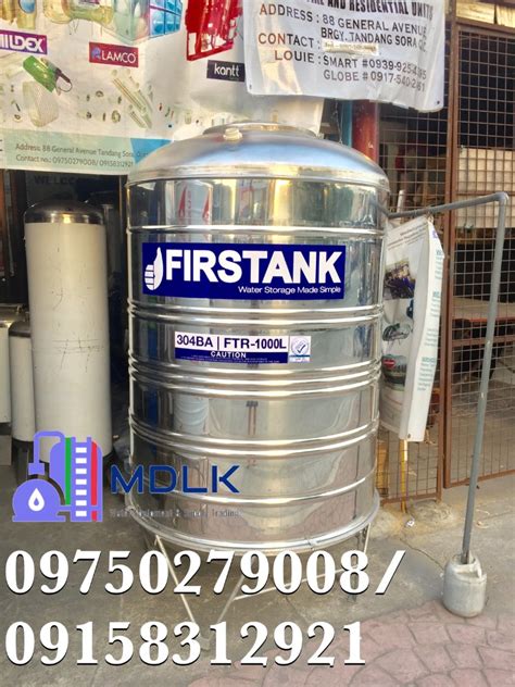 Firstank 1000L Vertical Stainless Steel Water Storage Tank TV Home