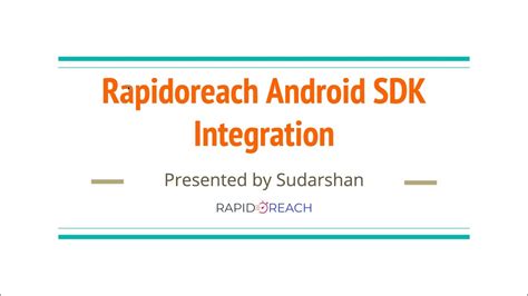 rapidoreach android sdk integration walkthrough youtube