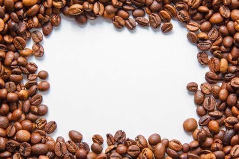 Coffee Beans Arranged In The Shape Of A Square