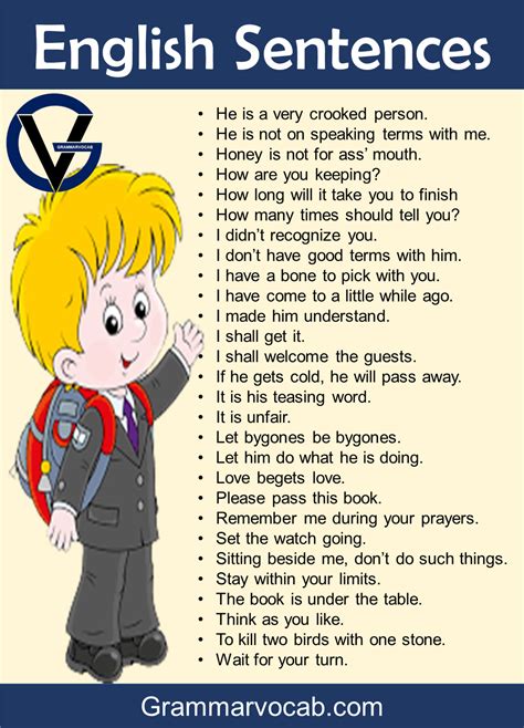 100 Short English Sentences Used In Daily Life GrammarVocab