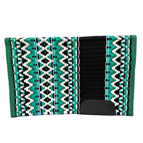 Kelly Green Teal Black White Saddle Blanket Kay Mortensen Enterprises