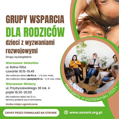Grupy wsparcia dla rodziców Savant