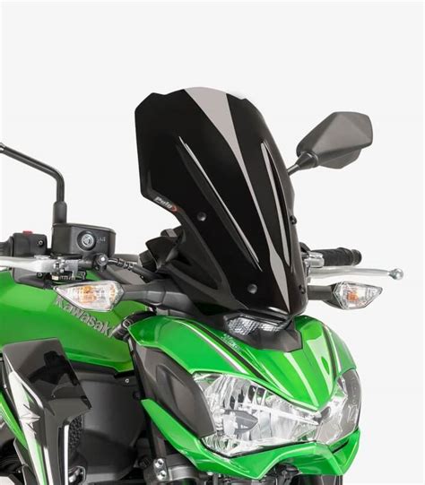 Kawasaki Z900 Puig Naked New Generation Touring Black Windshield 9392N