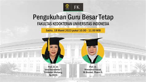 Pengukuhan Guru Besar Tetap Fakultas Kedokteran Universitas Indonesia