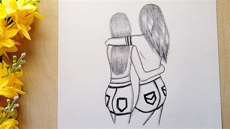 Total Imagen Dibujos De Amigas Faciles A Lapiz Viaterra Mx