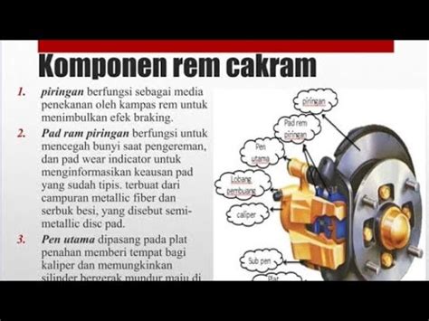 KOMPONEN DAN FUNGSI REM CAKRAM PADA MOBIL YouTube