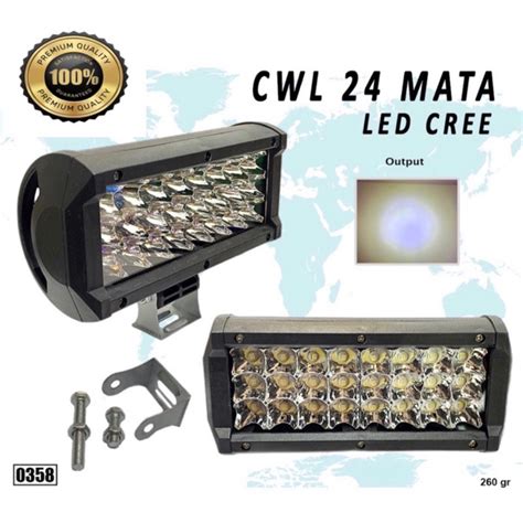 Jual LAMPU TEMBAK SOROT Full ABS LED BAR CREE CWL 72W 24 MATA 3 SUSUN