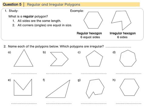 Regular And Irregular Polygons Worksheet