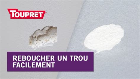 COMMENT REBOUCHER UN TROU OU UNE FISSURE TUTO MAGIC REBOUCH YouTube